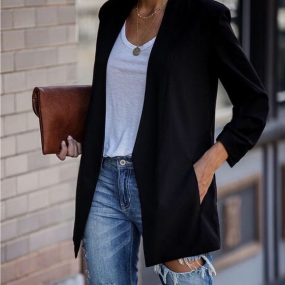 Jackets & Coats | Women Blazer Black Office Wear Jacket Coat | Poshmark